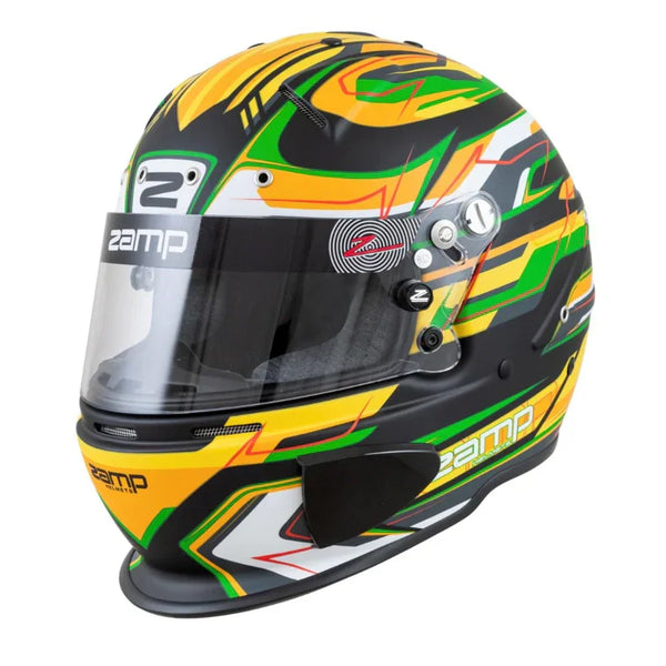 Zamp RZ-70E Switch zwart/groen/geel FIA 8859 SNELL 2020 - Racehelm voor ...